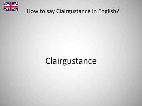 How to say Clairgustance in English?