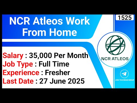 NCR Atleos Work From Home 2025 | Online Job At Home | WFH Job | Customer Engineer Job | Remote Jobs