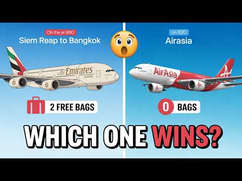 Emirates vs AirAsia: 2 FREE Checked Bags vs ZERO - Siem Reap Route Showdown