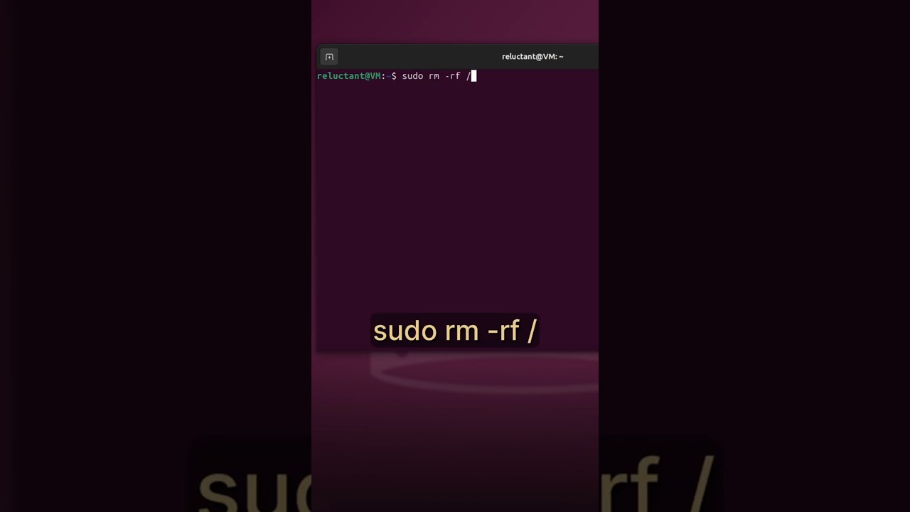 sudo rm -rf /
