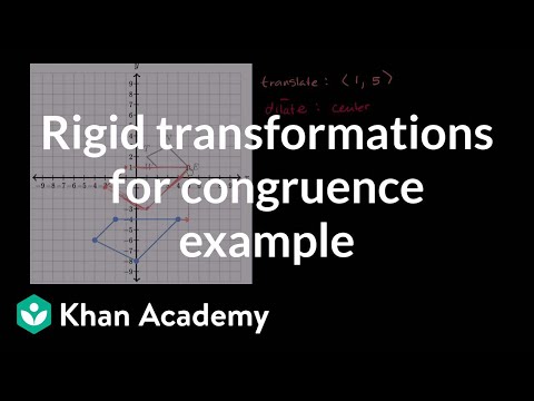 Another example of rigid transformations for congruence Video Lecture