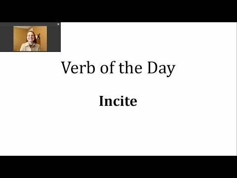 Verb of the Day - Incite