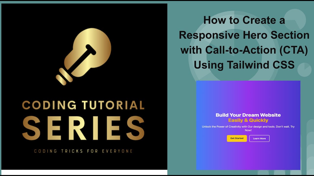 How to Create a Responsive Hero Section with Call-to-Action (CTA) Using Tailwind CSS #tailwindcss