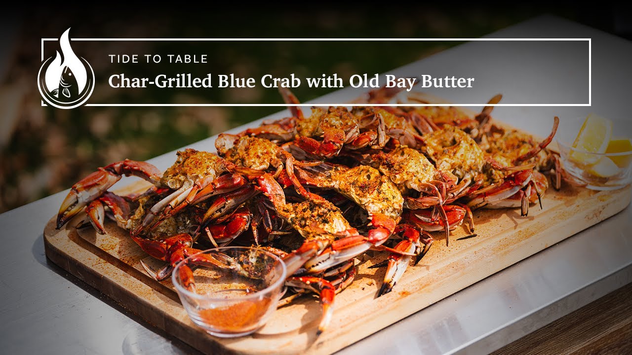 Crab Grilled To Perfection - Grilled Crabs With Old Bay Butter ...