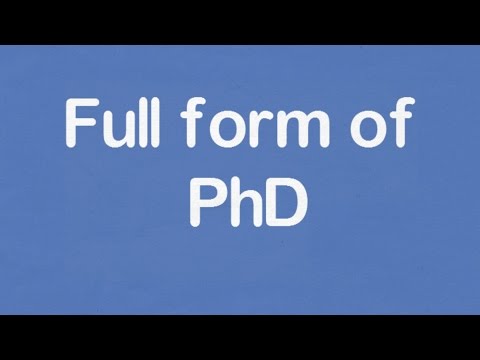 Full form of PHD