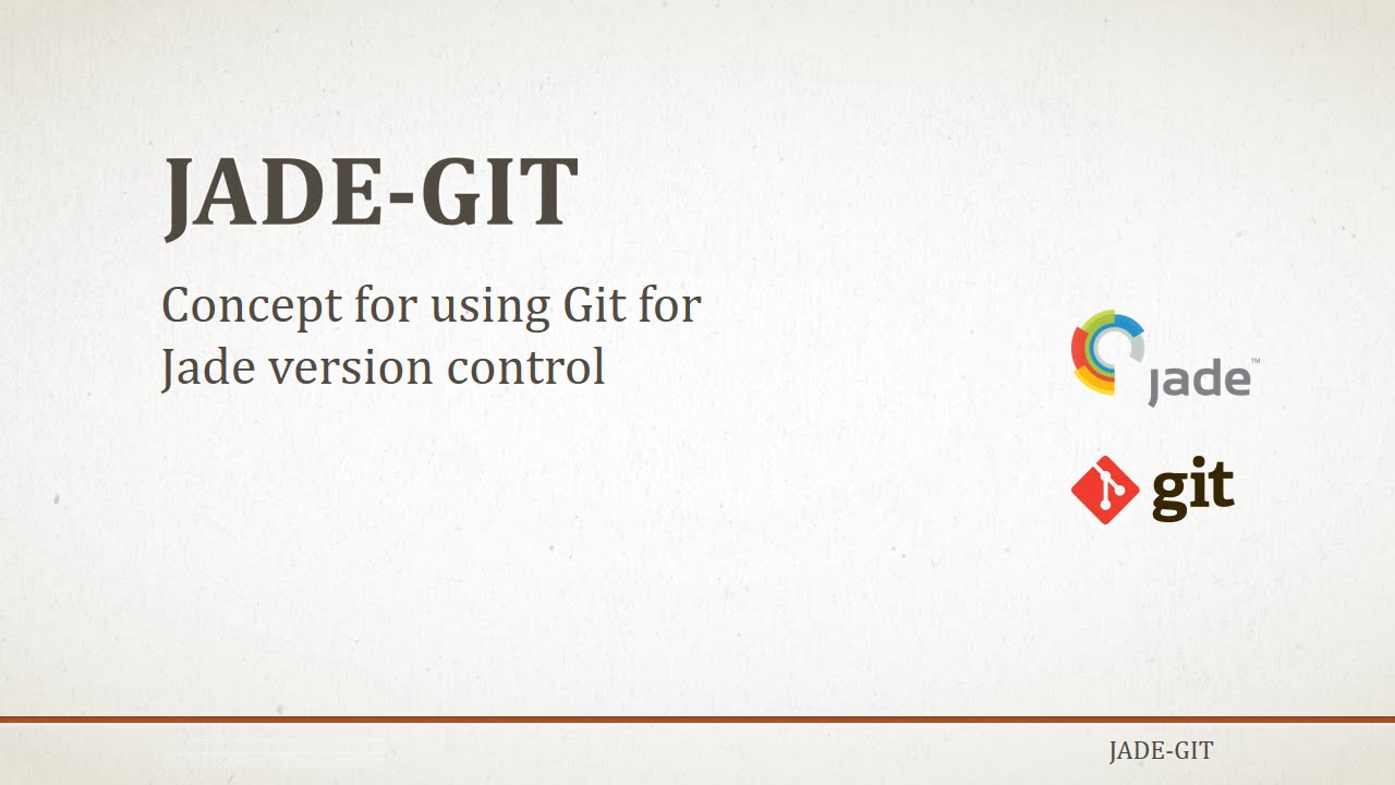 Jade Source Control using Git