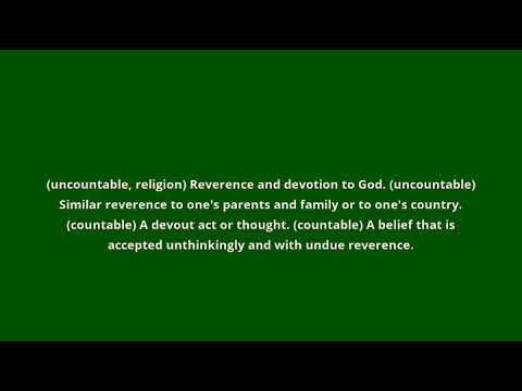 what is the meaning of piety