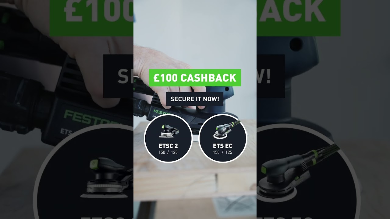 Cashback ETS EC & ETSC 2 Eccentric Sanders has been extended! 💷