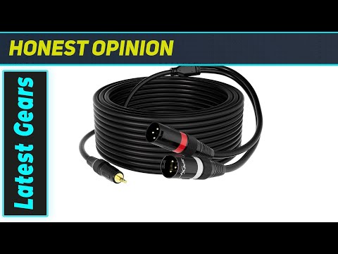 Mygatti 50 FT 3.5mm to Dual XLR Cable: Pro Aux to Mixer Connection!