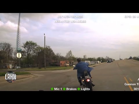 Harley Davidson Tries To OutRun Trooper