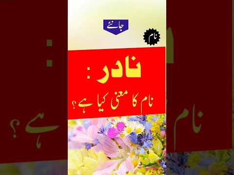 Nadir name meaning in urdu|#nadir #youtubeshorts #short