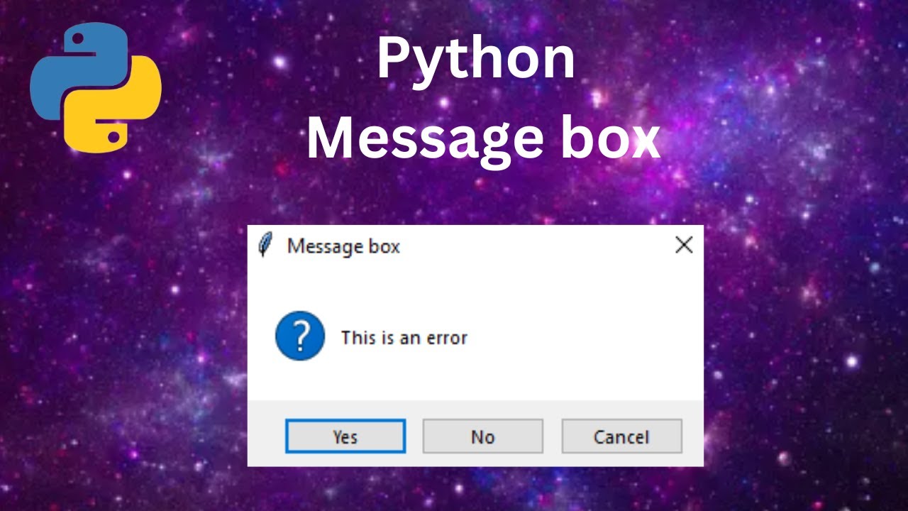 Python tutorial on GUI MessageBox(Python tutorial #37)