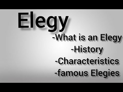 Elegy : Literary Term In Hindi Explanation