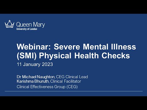 Webinar: Severe Mental Illness (SMI) Physical Health Checks, 11 January 2023