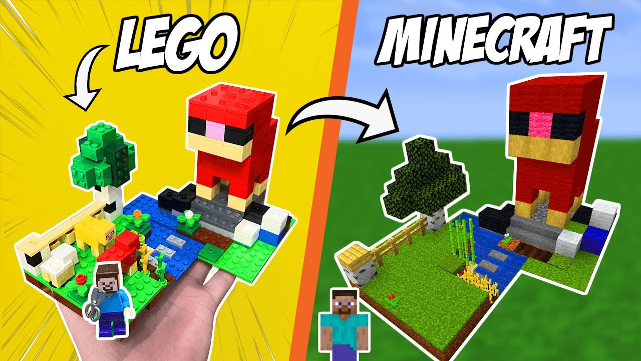 I Built LEGO Minecraft Sets in Minecraft...