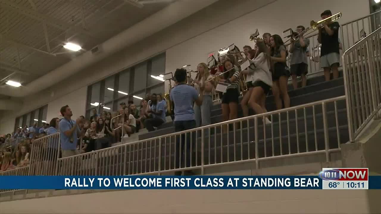 Standing Bear High School welcomes first classes of students with pep rally