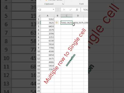 Combine Cell Data into One with Comma Separation in Excel - Quick Tutorial #excel #dataentry