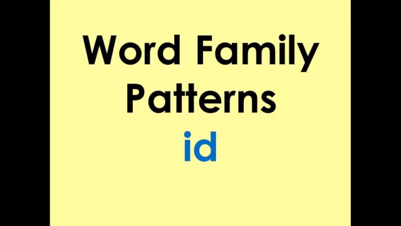 Word Family Patterns - id