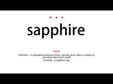 How to pronounce sapphire - Vocab Today