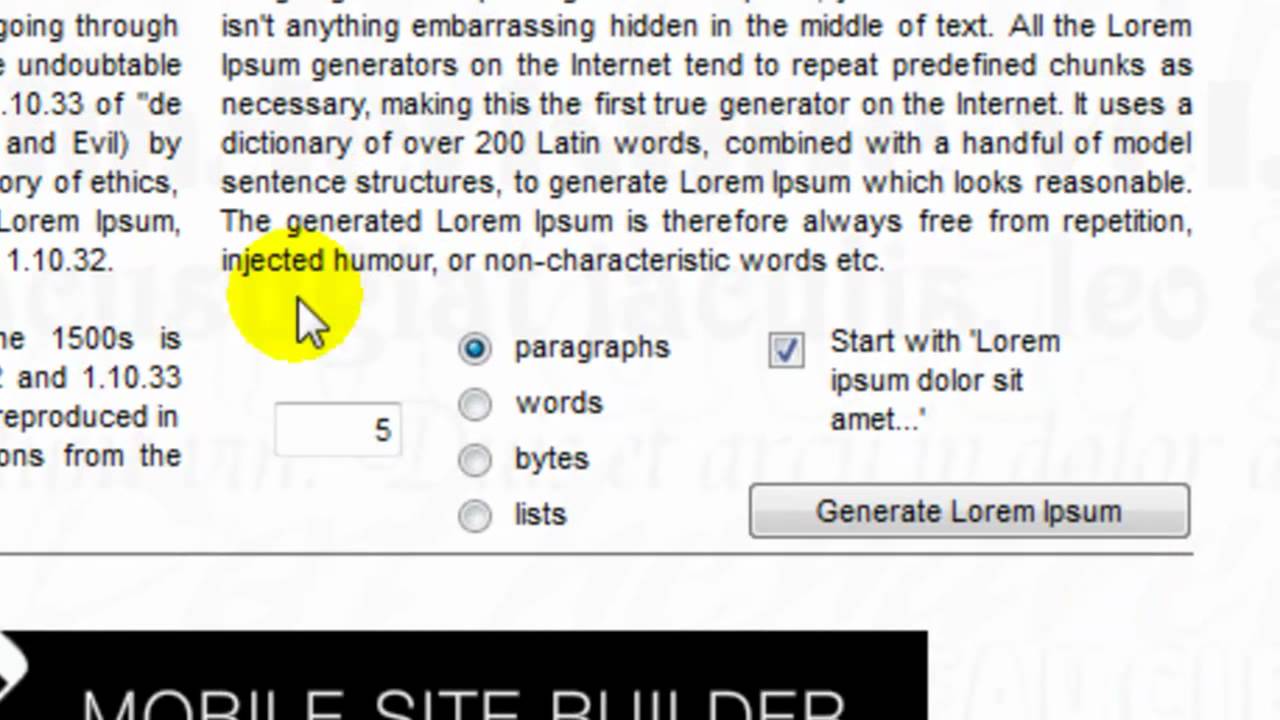 Typography tip: Lorem Ipsum, how to find it and generate text of it