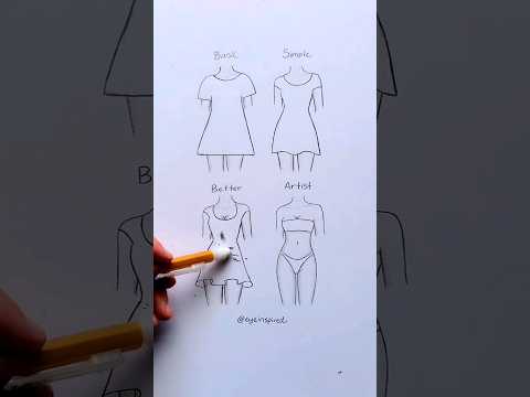 How to draw a dress????Which level can you draw?!#artwork #drawing #fashion #style #painting #artist
