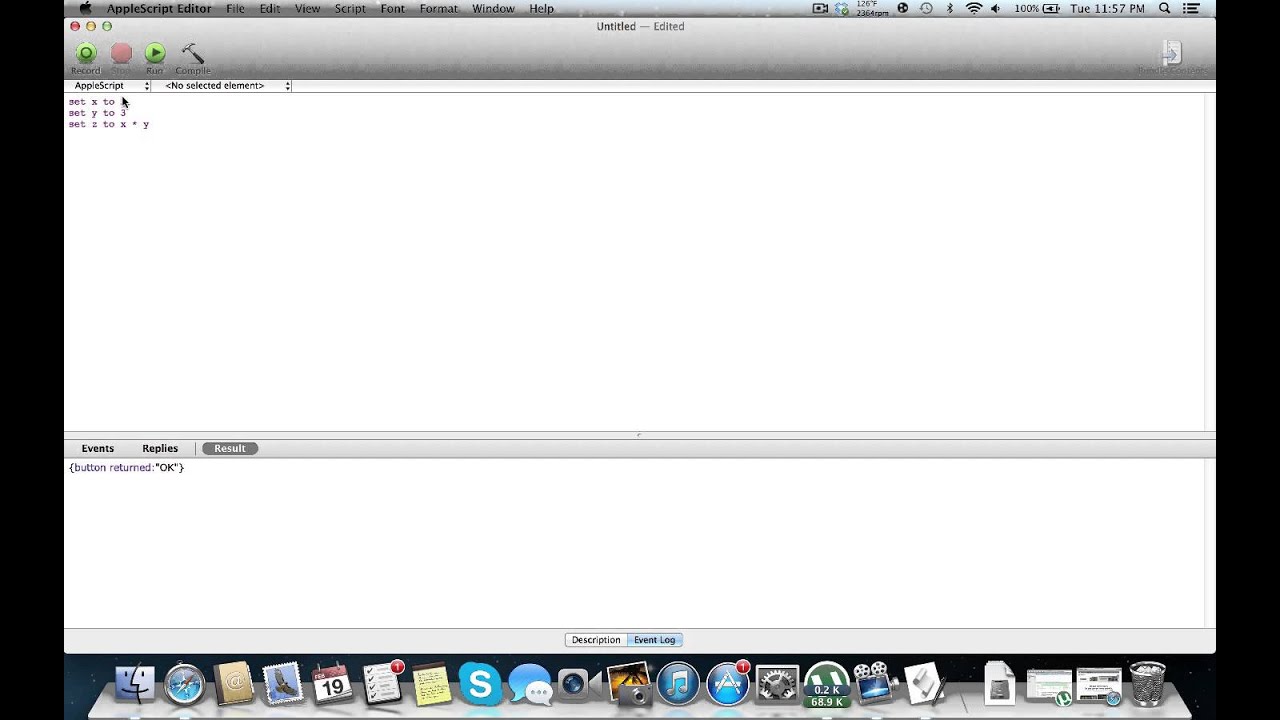 AppleScript tutorial 2 - variables, data types, concatenation