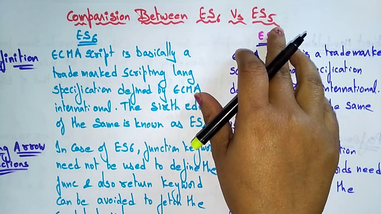 ES5 and ES6 difference | Javascript | | JS | Lec-07 | Bhanu Priya