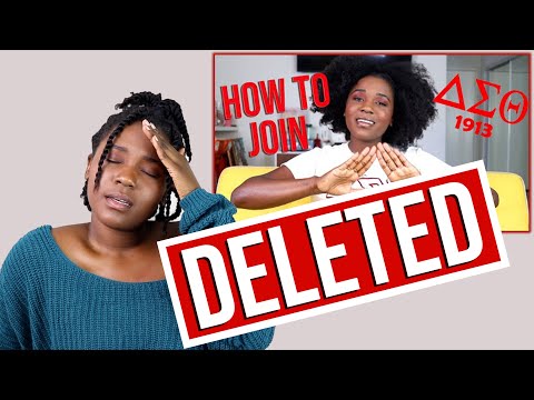My "How to Join Delta Sigma Theta Sorority, Inc" Video is Deleted