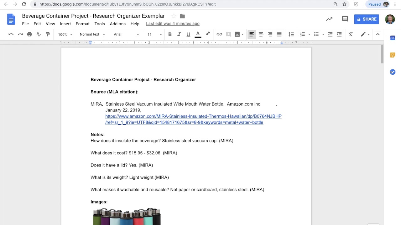 Creating a Summary Outline from Your Research