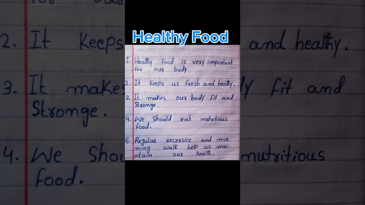 Lines on Healthy Food in English         #eassywriting #healthylife #healthyfood
