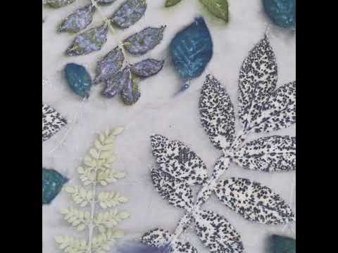 Botanical print silk scarf. https://etsy.me/3oN2GSE
