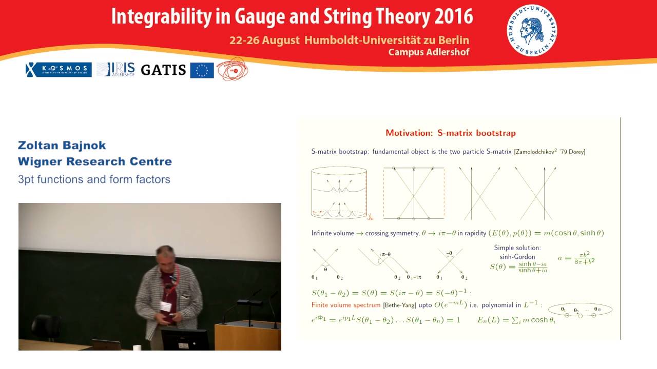Zoltan Bajnok - Three point functions and form factors