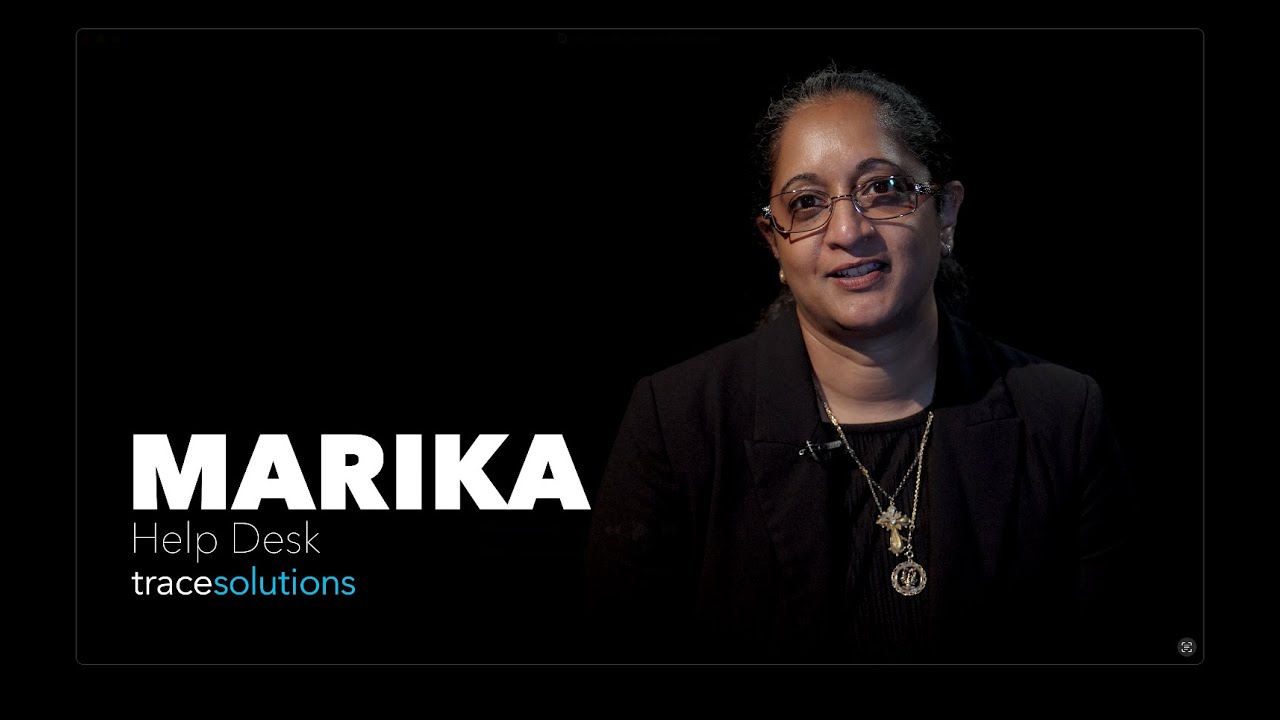 AI interrogates a member of the Trace Solutions help desk