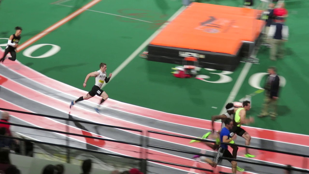 RISE Athletics Gavin Schurr wins the Simplot 200m in 21.57.