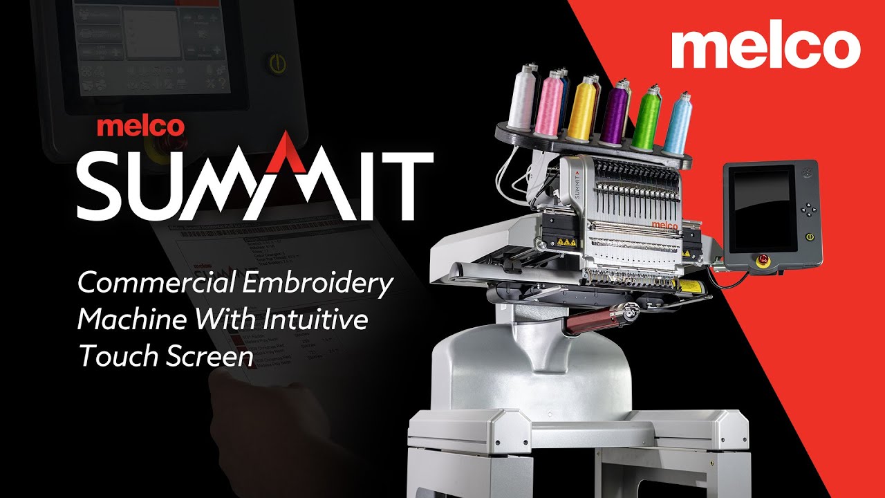 NEW Melco SUMMIT Embroidery Machine With Touch Screen