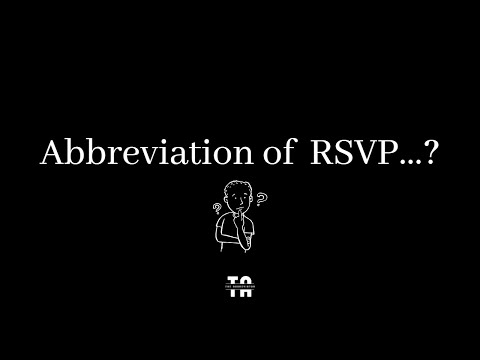 Abbreviation of RSVP? | Social Concepts.