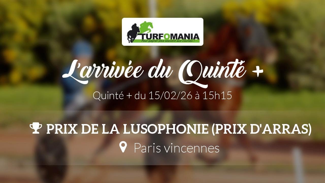 Turfomania Arrivée quinté du Dimanche 15 Février 2026