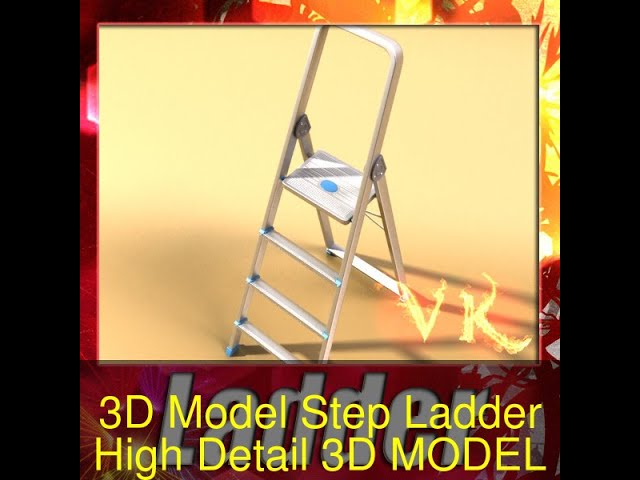 3D Model Step Ladder High Detail 3D Model - FlatPyramid