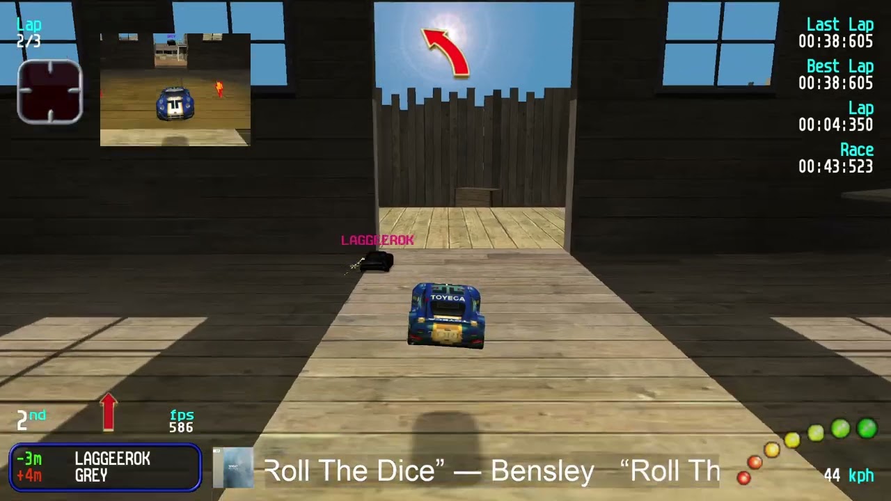Re-Volt RVGL - Ghost Town 2 - 11 Players - four feet before finish line