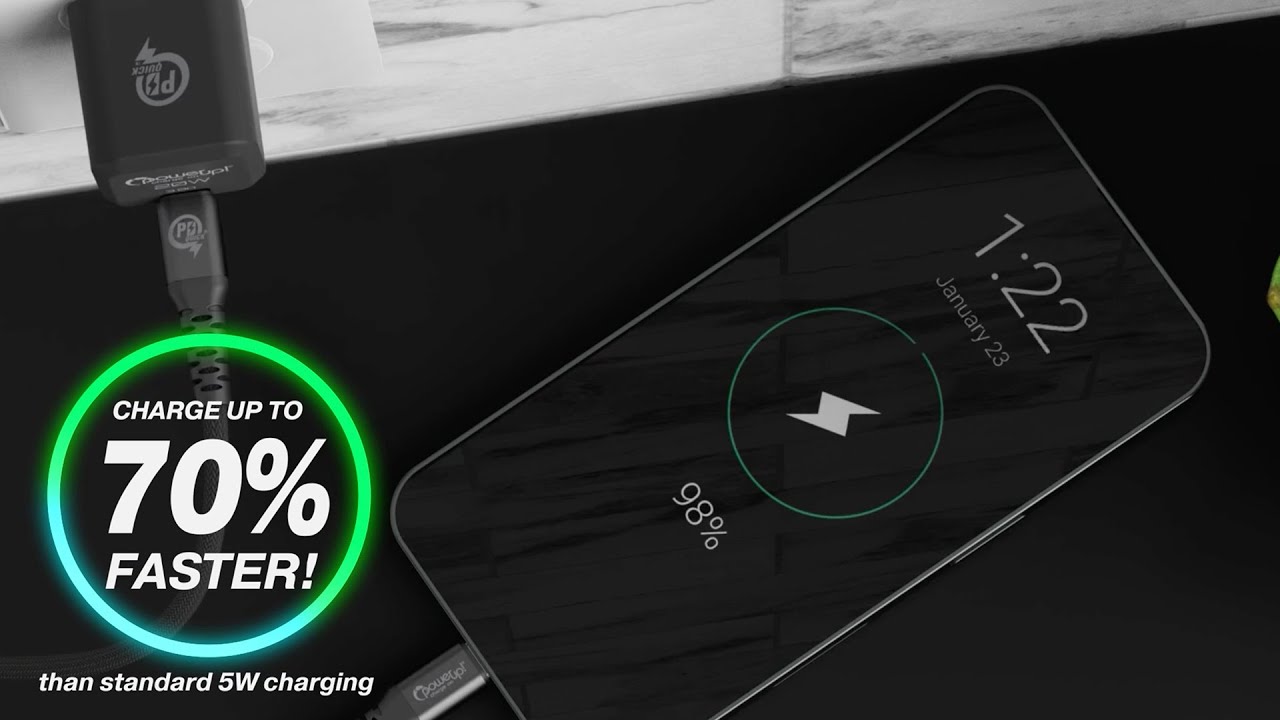 Power Up! Charge On® PDQuick® Charging - Charge up to 70% Faster, Power Delivery Charging