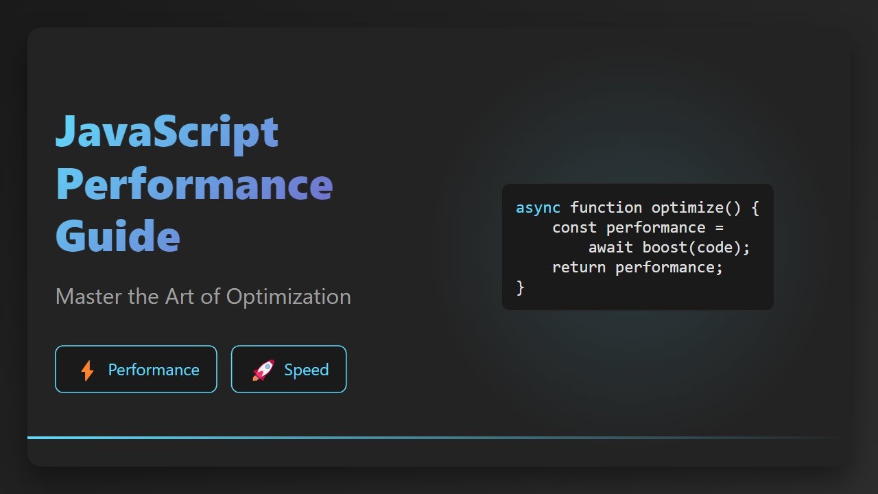 JavaScript Performance Optimization: Techniques for Faster Web Apps