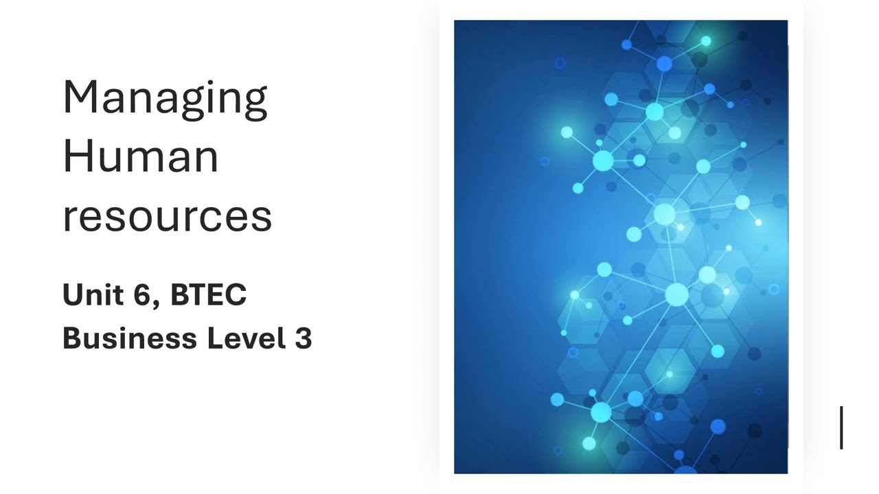 Understanding Human Resources Management in BTEC Business Level 3 ...