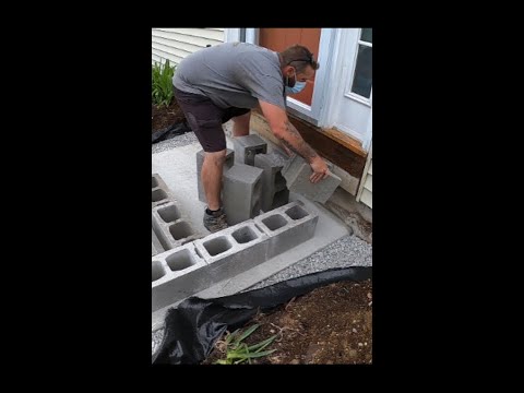Building Stone Veneer Steps (Block Work) | #concrete #masonry #stonework