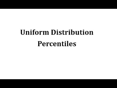 Uniform Distribution Percentiles | Math Help from Arithmetic through ...
