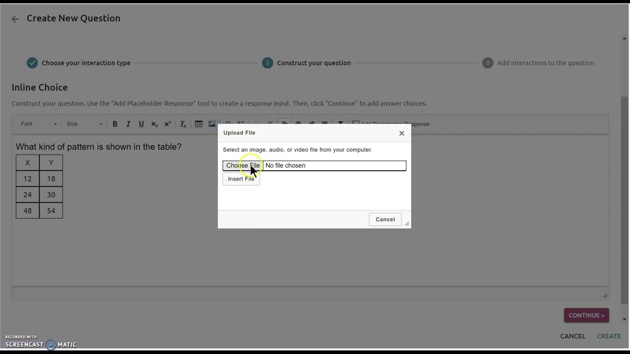 Inline Choice Question in Aware