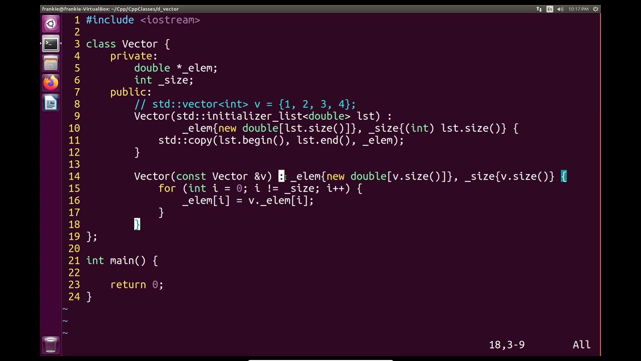 Modern C++ Classes: A dynamic class example