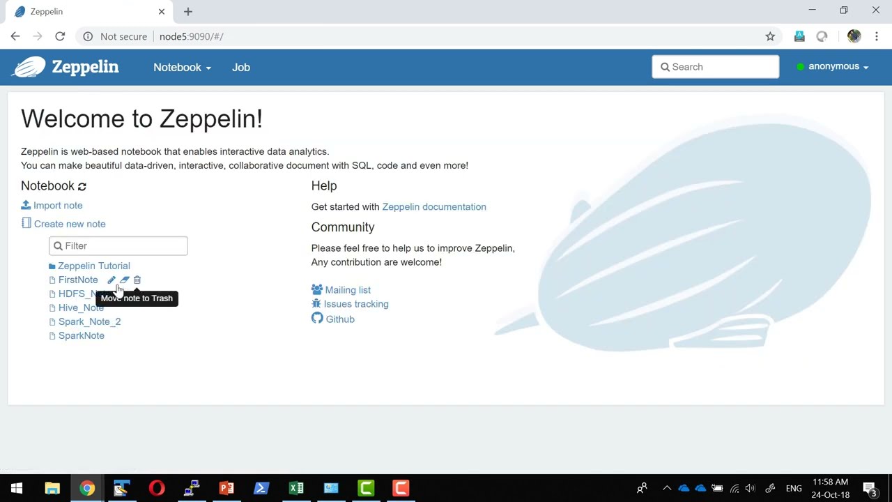 Apache Zeppelin UI Overview