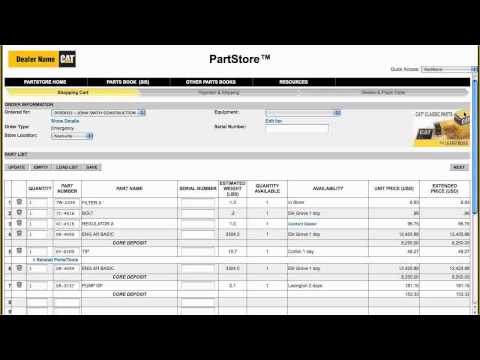 Caterpillar Parts - Cat Partstore™ Tutorial