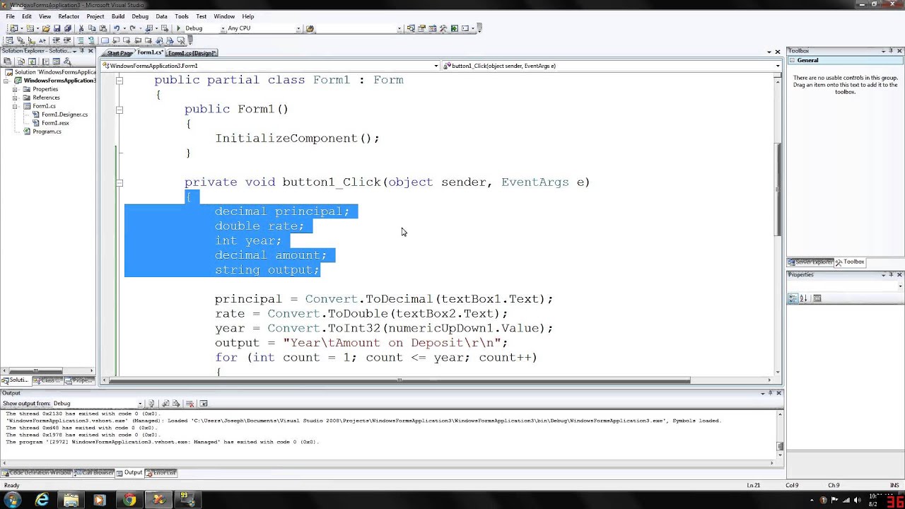 C# Programming 68 - NumericUpDown Control