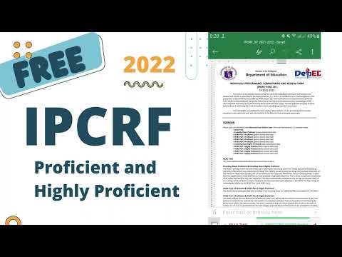 Automated IPCRF 2021-2022 for Proficient and Highly Proficient Teachers